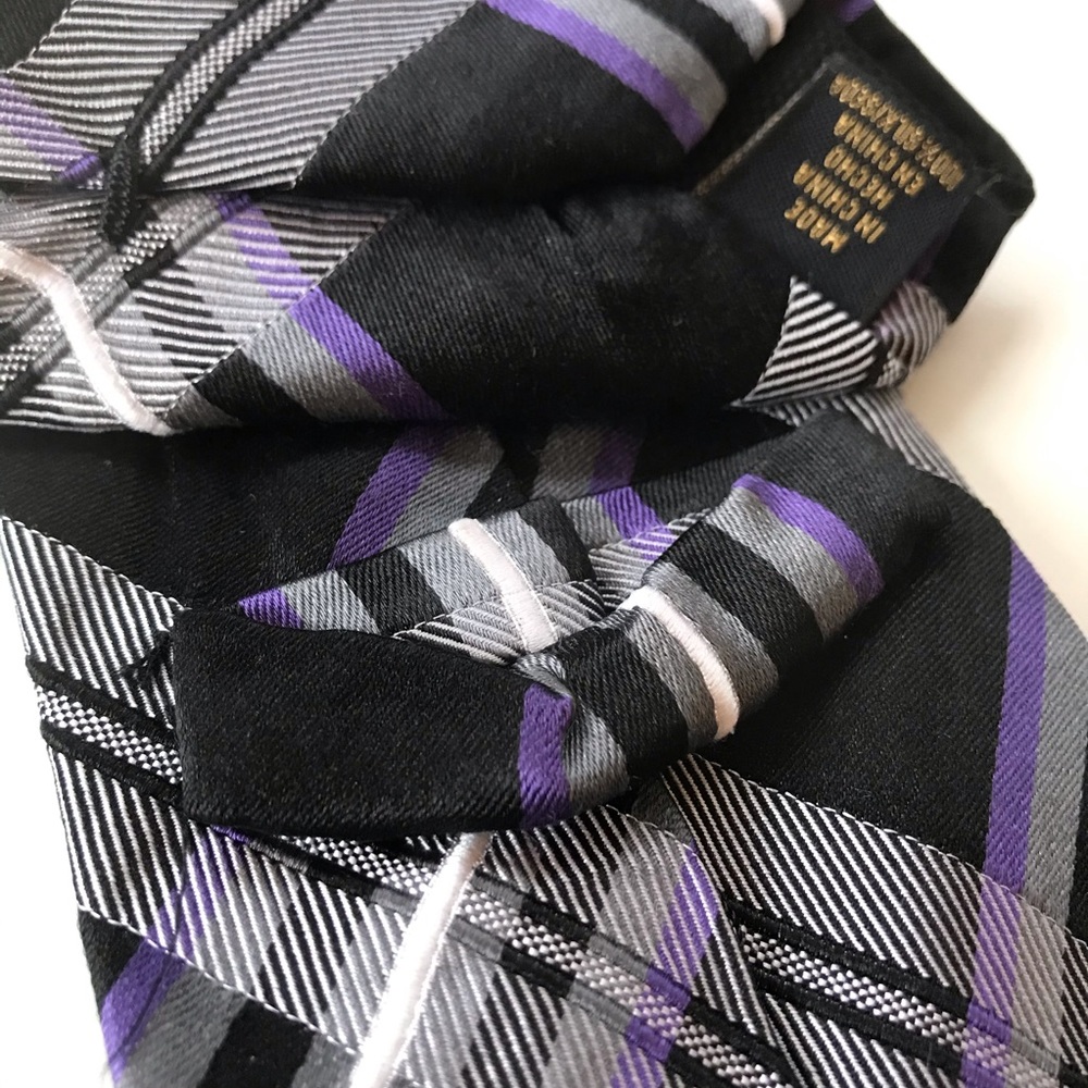 Donald J. Trump Signature Black Plaid Mens Tie - Gem